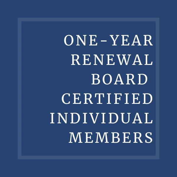 One - Year Renewal Board Certified Members
